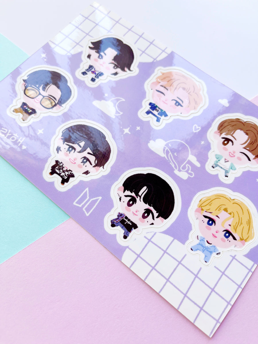 bangtan sticker sheet – coffeecakey